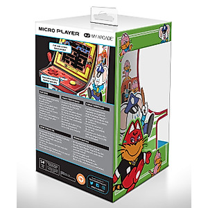 My Arcade My Arcade Mappy Micro Player: Fully Playable, 6.75 Inch Collectible & Micro Player Mini Arcade Machine: Galaxian Video Game, Fully Playable, 6.75 Inch Collectible, Color Display, Speaker
