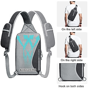 G4Free Sling Bag Sling Backpack Crossbody Chest Bag Daypack for Hiking Traveling (Black)