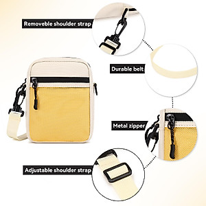 El-fmly Small Cross-body Sling Bags for Men Women, Mini Messenger Bag Shoulder Pouch for Daily Use (Navy Blue)