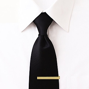 Lystaii 3pcs Tie Bar Clip, Tie Tack Pins Tie Clips for Men Silver Gold Black Necktie Bar Pinch Clip Set 2.2 Inch Metal Clasps Business Professional Fashion Assorted Designs