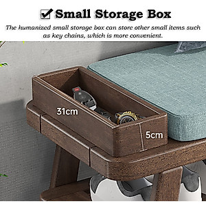 WYBB Ottoman Foot Stool Industrial Storage Ottoman Bench, Key Umbrella Slippers Sports Shoes Storage Change Shoes Stool, Stable Waterproof Footstools with Memory Foam