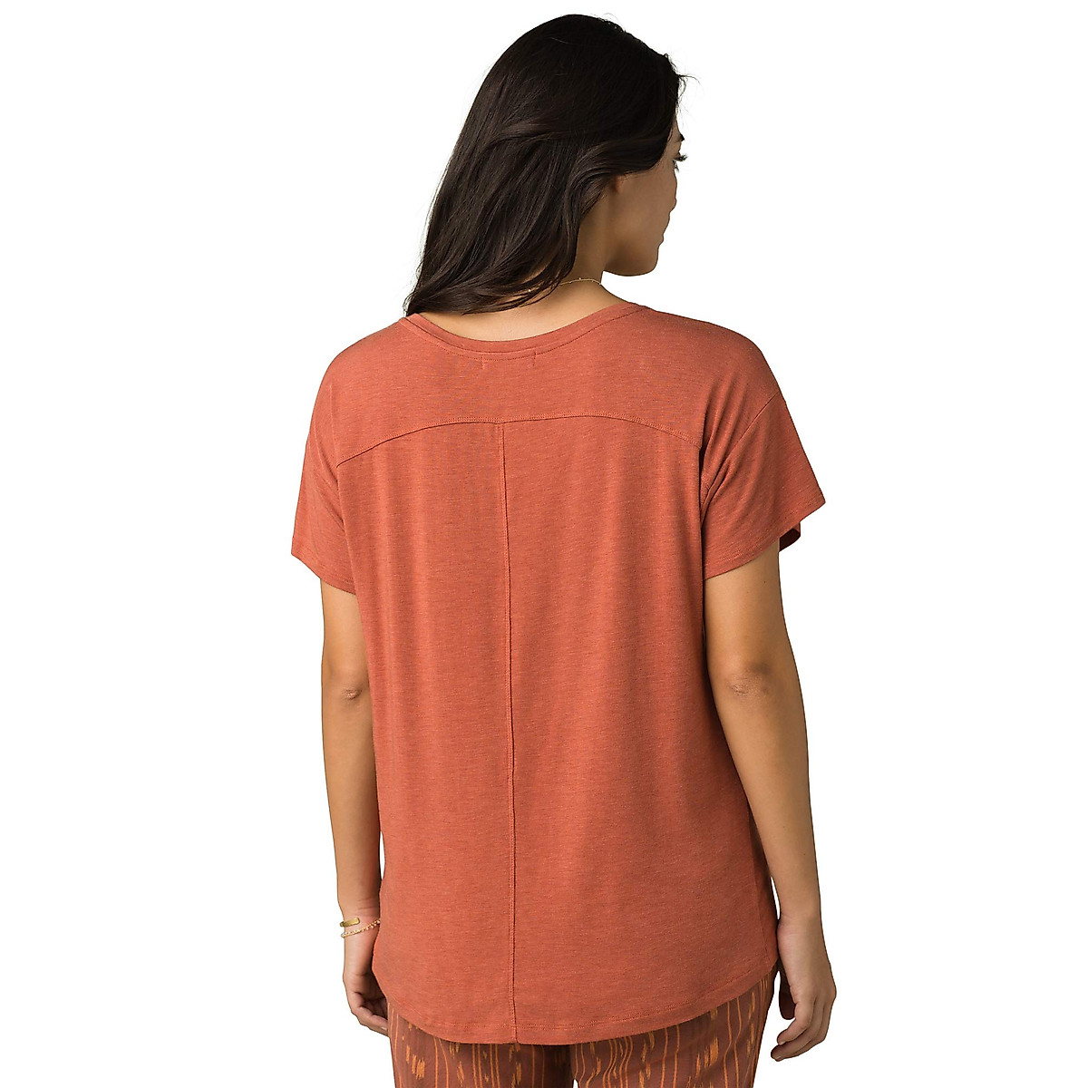 prAna Women's Foundation Slouch Top, Liqueur Heather, Large