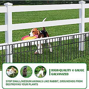 Bepatio Animal Barrier Fence 10"L x 16.7"H 24Pcs Decorative Garden Fence for Dogs Digging Fence Barrier Garden Fencing Metal Flower Bed Fence Small Dog Fences for The Yard Outdoor