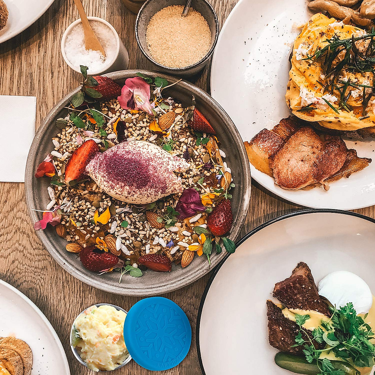 Salad Dressing Container To Go, 4x1.6oz Stainless Steel Condiment Containers with Lids, Premium Silicone, Leakproof and Reusable Small Containers with Lids