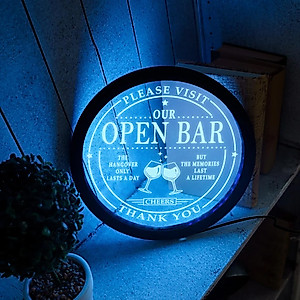 Bar Open Neon Sign, Open Sign For Bar, Neon Open Signs For Bar, Neon Bar Signs, Bar Store Logo Sign, Open Neon Sign, Business Neon Sign