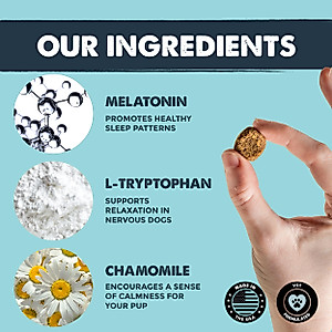 Mighty Paw Waggables Calm (Made in The USA) | Calming Chews for Dogs, Melatonin Dog Calming Treats for Normal Stress & Separation. Sleeping Aid for Dogs & Behavior Calming Dog Treats,120 Count