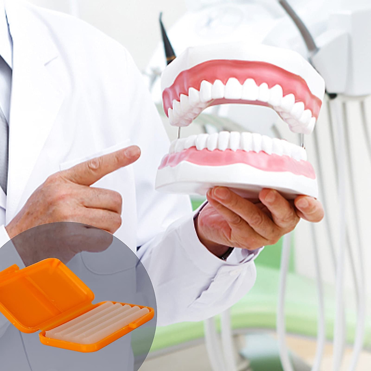 Aoutrow12 PACK Braces Wax Dental Wax with Colorful Storage Cases, 60 Orthodontic Wax Strips for Braces Aligners Wearer