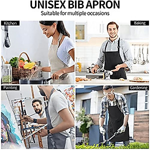 Perinsto Puppy Dog Pets Cute Animals Waterproof Apron with 2 Pockets Kitchen Chef Aprons Bibs for Grooming Cooking Baking Painting Gardening