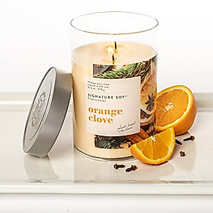 Signature Soy Lidded Orange Clove Scented Candle