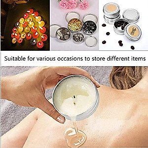 48 Pcs 1 oz Tins Silver Aluminum Tins Cans Screw Top Round Steel tins Screw Lid Containers