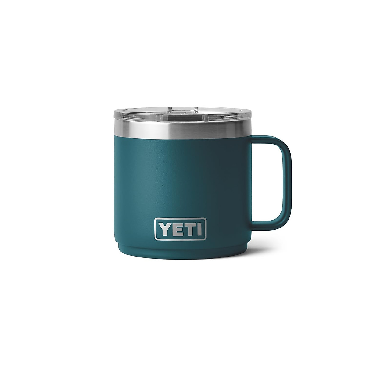 YETI Rambler 14 oz Stackable Mug, Vacuum Insulated, Stainless Steel with MagSlider Lid, Agave Teal