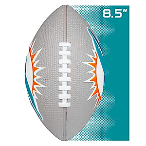 Franklin Sports NFL Miami Dolphins Football - Kids Foam Football - Soft Football - Mini Size - Perfect for Gameday - 8.5" 3D Logos!