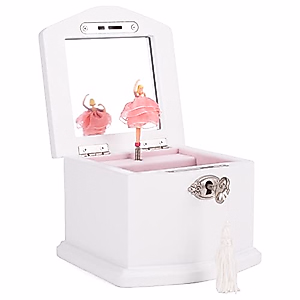 Cottage Garden Ballerina 5 inch Wood Musical Jewelry Box Plays Tune Dance of the Sugar Plum Fairy