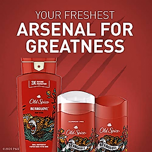 Old Spice Aluminum Free Deodorant for Men with 48 Hour Protection, Bearglove Scent, 3 Oz, Pack Of 3
