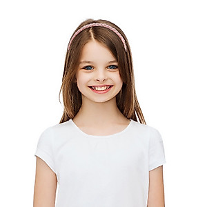 MTLEE 6 Pieces Beaded Headbands Sparkly Crystal Beaded Hair Hoop Hairbands Multiple Color Hair Accessories Head Bands for Women Girls Kids(Classic Colors)