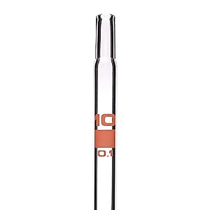 EISCO Serological Pipette, 10ml - Class A, Tolerance ±0.050ml - Blue Graduations - Color Code, Orange - Calibrated for Delivery to Jet - Borosilicate Glass