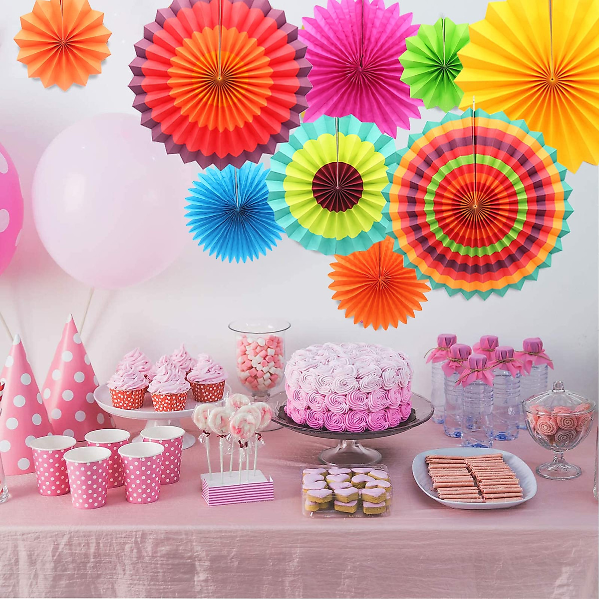 Party Hanging Paper Fan Set, Paper Flower Balls, Birthday Parties, Wedding Events, Holiday Decorations