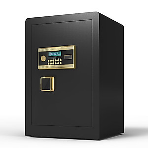 2.4 Cu.ft. Safe Box with Digital Keypad, Anti-Theft Safe with Key & Removable Shelf, 21.65-Inch Digital Security Safe for Home Office, Cabinet Safe with Password Lock for Cash Jewelry Documents