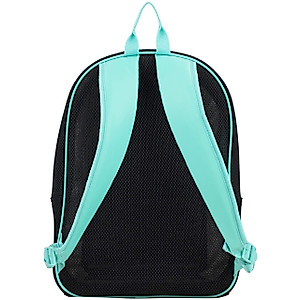 Eastsport Active Semi Transparent Soft Comfortable Mesh Backpack, Black/Turquoise One Size
