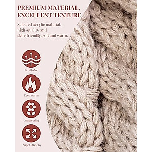 3 PCS Womens Beanie with Pom Pom, Knit Beanie Hats for Women Winter and Fall, Cute Warm Winter Hats for Ladies, Fashionable Skull Cap Beanies for Cold Weather-005