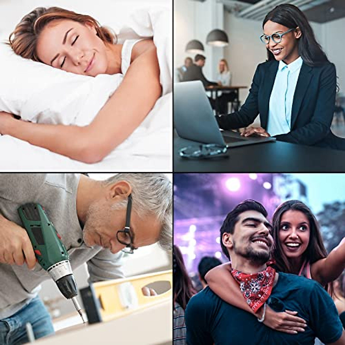 100-Pairs of Soft Foam Ear Plugs Individually Wrapped for Sleeping, Noise-Canceling, Disposable, Bulk Set for Concert, Music Festival, Sleep (Orange, 0.5x0.95 in)