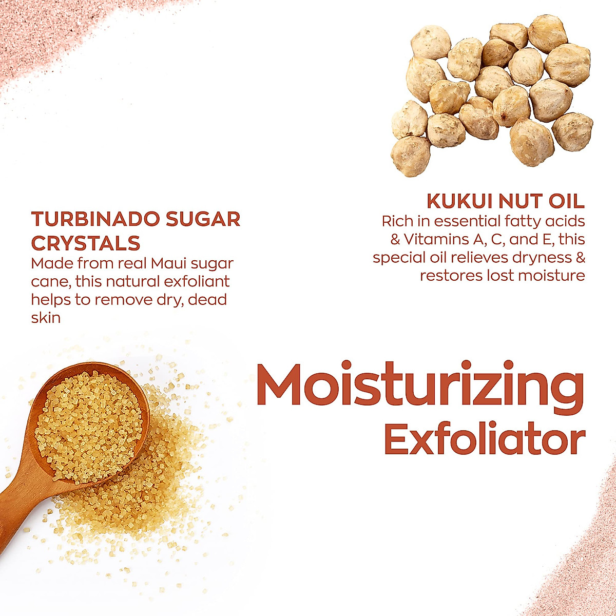 Vegan Brown Sugar Body Scrub: Moisturizing Exfoliator for Dry Skin - Women's Body Care - Made with Hawaiian Raw Cane Sugar and Kukui Oil - Made in the USA - 150g