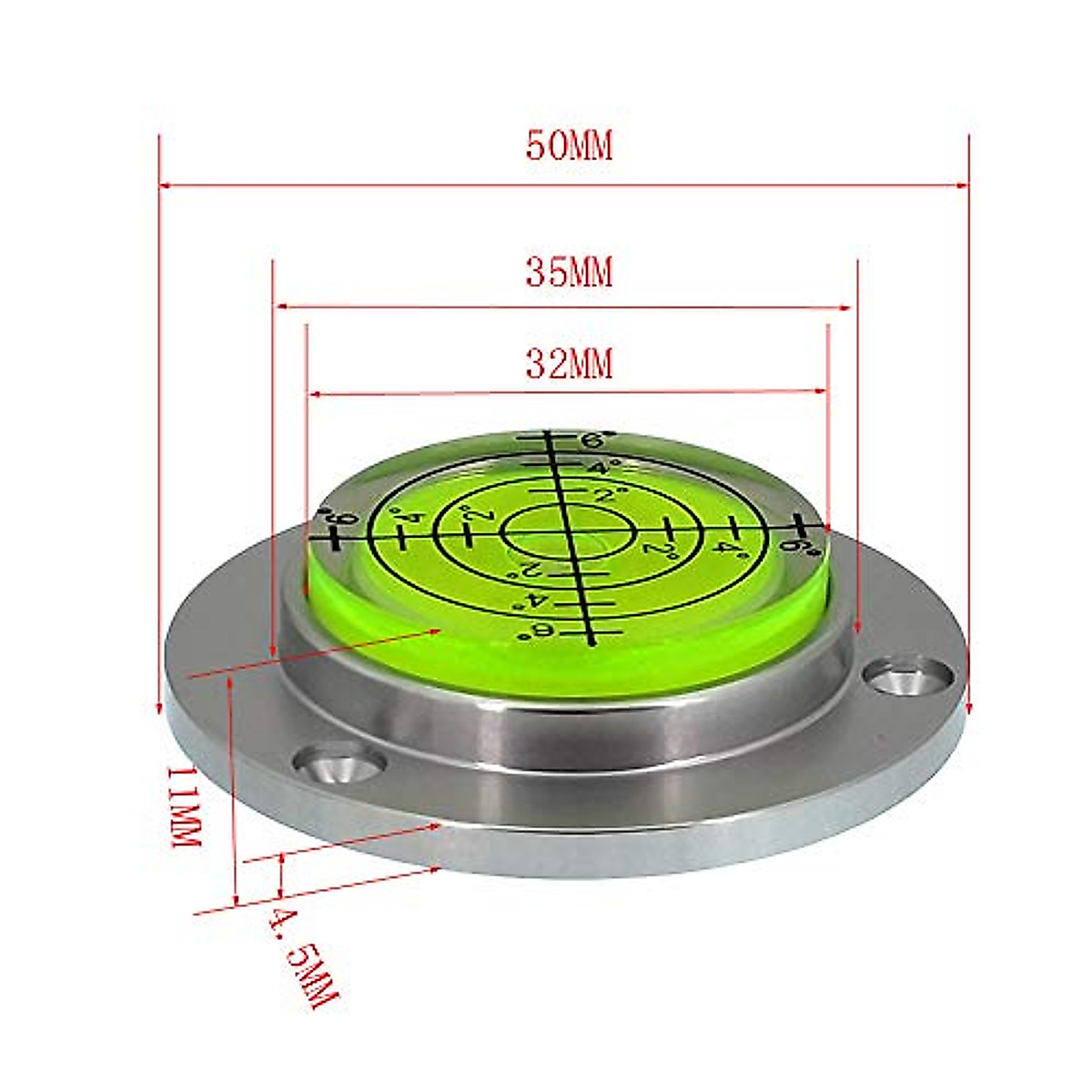 Aluminum Alloy universal level instrument level level level water bead instrument quasi straight through 50MM magnetic bubble