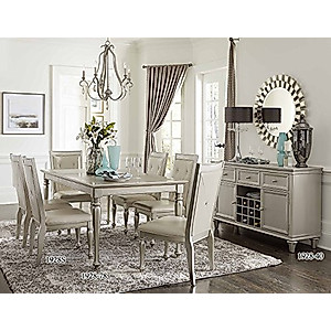 Homelegance Celandine Crystal Button Tufted Dining Chair, Set of 2, Pearl White