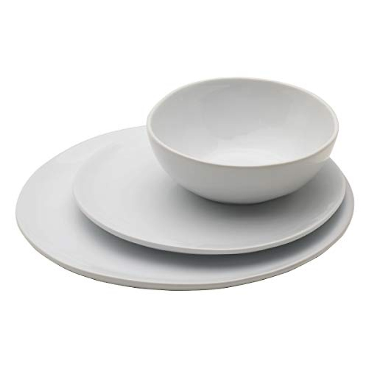 Everyday White by Fitz and Floyd Organic 12 Piece Dinnerware Set, Service for 4