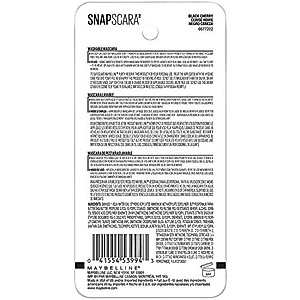 Maybelline New York Snapscara Washable Mascara, Black Cherry, Pack of 1