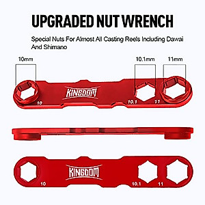 Kingdom Tools for Reel Maintenance 10pcs Bearing Tool for Spinning Reel Repair Kit for Baitcasting Reel Lightweight Use Tools