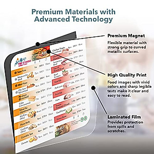 Air Fryer Magnetic Cheat Sheet Set, Instapot Air Fryer Accessories Cook Times Magnets, Instant Vortex Air Fryer Oven Combo Cooking and Frying Guide (White)