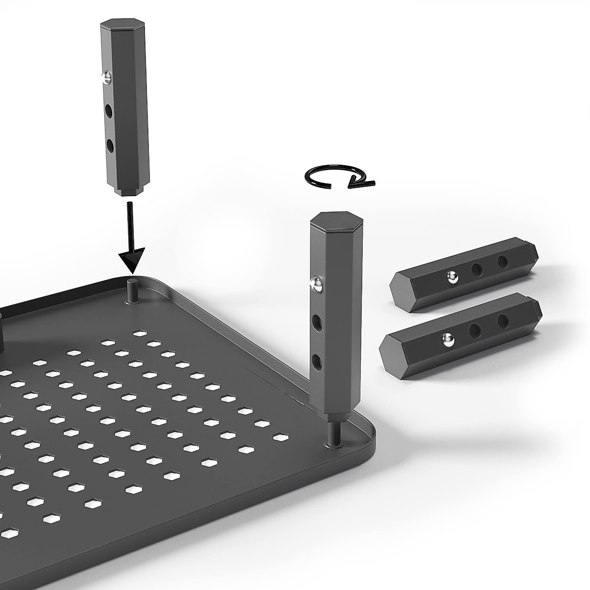 EVOOMI Monitor Stand Riser - Upgraded for Faster Productivity - Anti-Skid, HD Hexagonal Steel - Free Cable Ties - Computer Stand - Laptop, Desktop, Printer, iMac (Pack of 2)