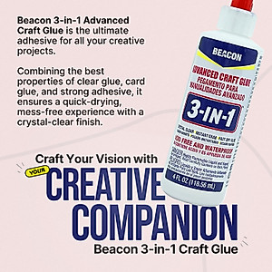 Beacon 3-in-1 Advanced Crafting Glue, 4-Ounce, 1-Pack