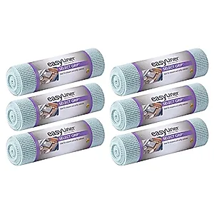 Duck EasyLiner Brand Select Grip Shelf Liner, Sky Blue, 12 in. x 10 ft, 6 Rolls, 10'