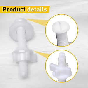 OasisFlow Plastic Toilet Seat Bolts Installation Kit for TOTO THU689 Toilets and Bidets Easy to Install Traditional Toilet Seat Bolt Covers, 2-Piece Set - Toilet Parts