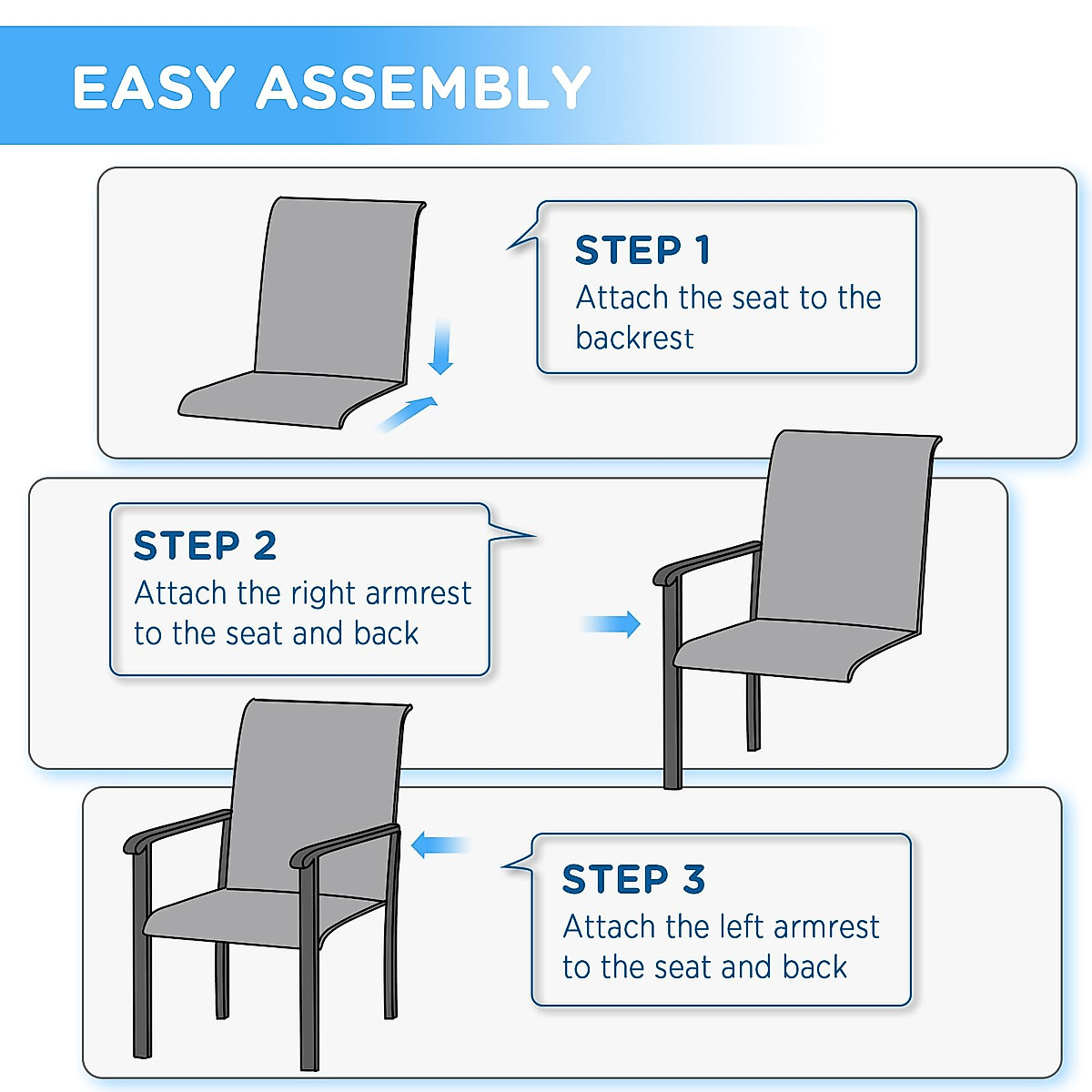 VICLLAX Patio Rattan Dining Chairs Set of 4, Outdoor High Back Wicker Dining Chairs for Garden Deck Yard Front Porch, Dark Grey Frame/Brown Back& Seat