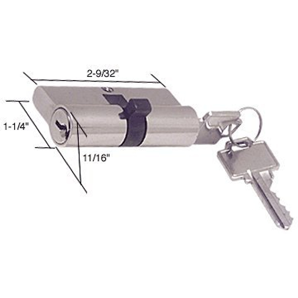 Screen and Storm Door Double Key Cylinder with Kwikset-Weiser Keyway