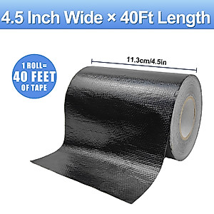 4.5Inch × 40FT RV Awning Repair Tape with Scissors, Outdoor Heavy Duty Repair Tape for Tarp, Tent, Boat Cover, Canvas, Sail Tape, Waterproof, UVproof and Heat-resistant Tear Repair Pctch Kit（1Pcs）