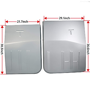 ECOTRIC Front Drive and Passage Side Floor Pan Pair Compatible with 1967-1979 Ford F100 F150 F250 F350 & 1978-1979 Bronco