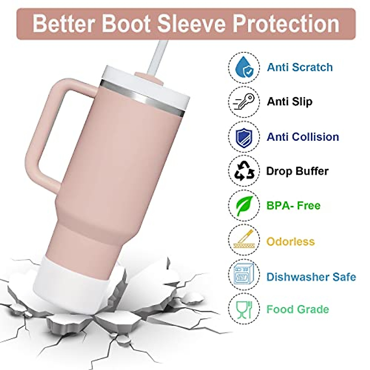 2023 New Set Straw Cover Straw Replacement Boot Sleeve Spill Stopper for Stanley Cup 40 oz 30 oz Quencher, 15 Pack Tumbler Accessories for Stanley Cup