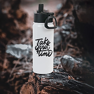 MAIKESUB 4 Pack Sublimation Blank Tumbler White Sports Water Bottles 18 OZ Wide Mouth Stainless Steel Vacuum Flask with Spout Lid for Tumbler Press Machine Sublimation Print