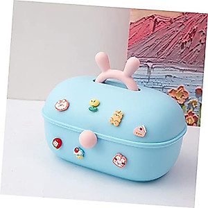 Cabilock 2pcs Box Hair Accessories Storage Box Girl Suitcase Makeup Hair Clips Jewelery for Girl Baby Girl Treasure Chest Hair Clip Container Trinket Storage Case Jewelry Storage Container