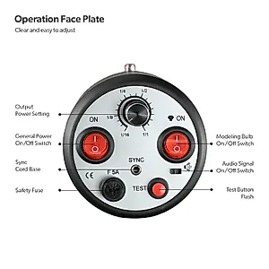 LimoStudio 160W Photo Monolight Flash Strobe Studio Photography Light Lighting, Flash Strobe Light, Quality Circular Flash Tube Bulb, Quality Model Light Bulb, AGG1756