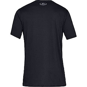 Under Armour mens Sportstyle Logo Short-sleeve T-shirt , Black (001)/White , XX-Large