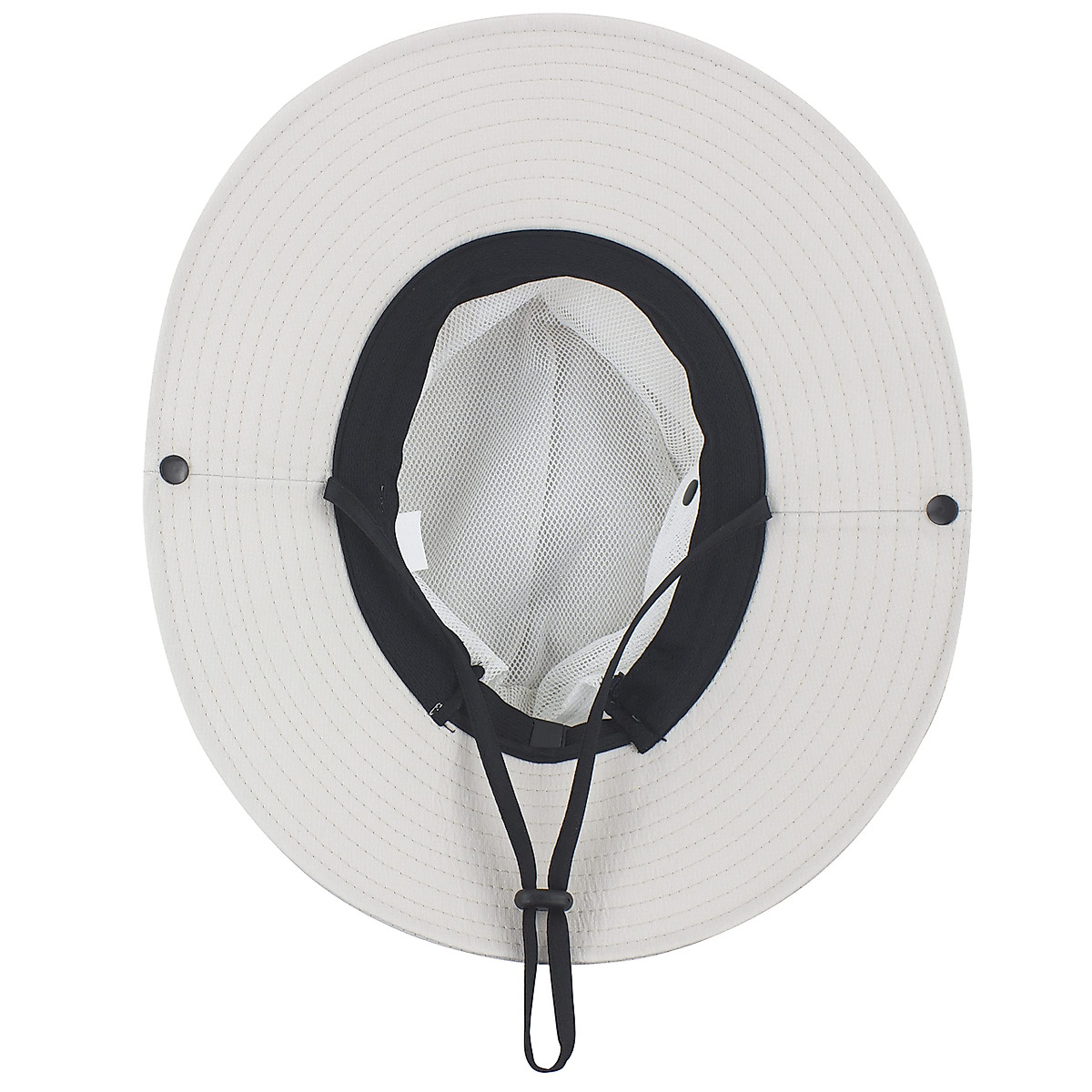 Muryobao Women's Sun Hat Outdoor UV Protection Foldable Mesh Bucket Hat Wide Brim Summer Beach Fishing Cap Pure Beige