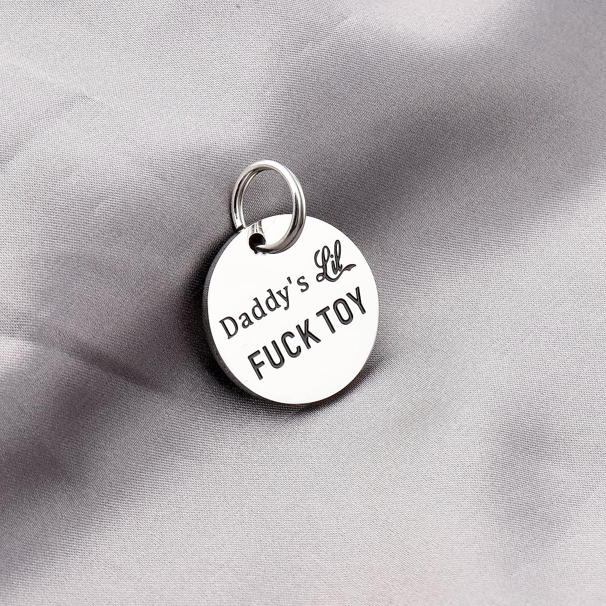 Funny Couple Keychain BDSM BDSM Gift Kinky Gifts for Husband Naughty Jewlry (Daddys lil FUCK TOY)