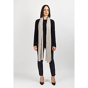 Dalle Piane Cashmere - Broad Scarf 100% cashmere - Made in Italy - Woman/Man, Color: Grey, One size