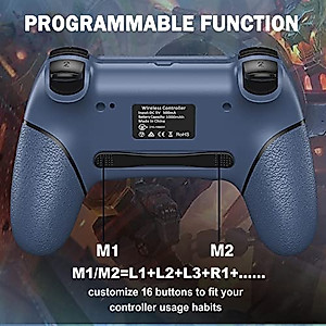PS-4 Controller Dual-shock 4 Wireless Compatible for PS-4/Pro/Slim/Wireless Play-Station 4 Controller with paddles PS-4 Remote Controller for PC 6-Axis Motion Sensor Turbo，1000mAh