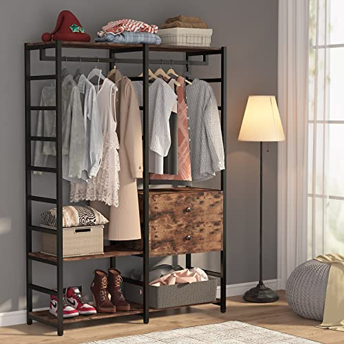 LITTLE TREE freestanding Closet Rack, Rustic